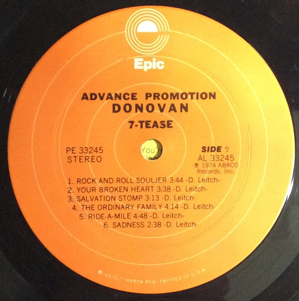 Buy Donovan : 7-Tease (LP, Advance, Album, Promo, Ter) Online for a ...