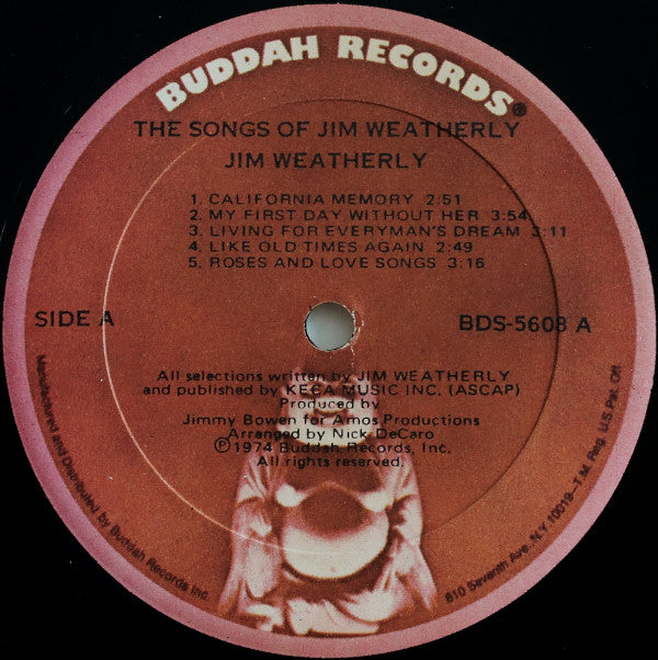 Buy Jim Weatherly : The Songs Of Jim Weatherly (LP, Album) Online for a ...