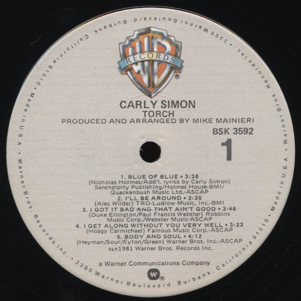 Buy Carly Simon : Torch (LP, Album, Win) Online for a great price ...