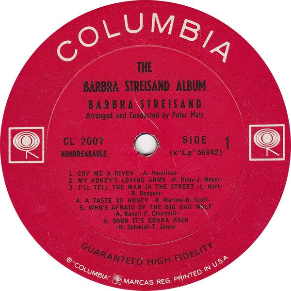 Buy Barbra Streisand : The Barbra Streisand Album (LP, Album, Mono ...