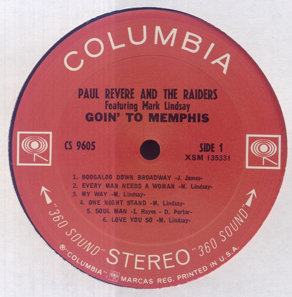 Buy Paul Revere & The Raiders Featuring Mark Lindsay : Goin' To Memphis ...