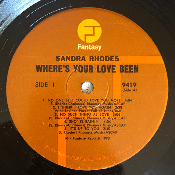Buy Sandra Rhodes : Where's Your Love Been (LP, Album) Online for a ...