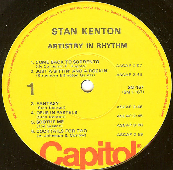 Buy Stan Kenton : Artistry In Rhythm (LP, Album, RE) Online for a great ...