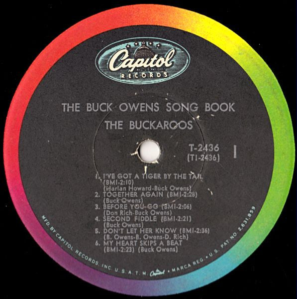 Buy The Buckaroos : The Buck Owens Song Book (LP, Album, Mono, Scr ...