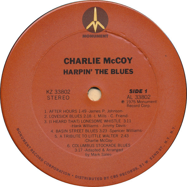Buy Charlie McCoy : Harpin' The Blues (LP, Album, Ter) Online for a ...
