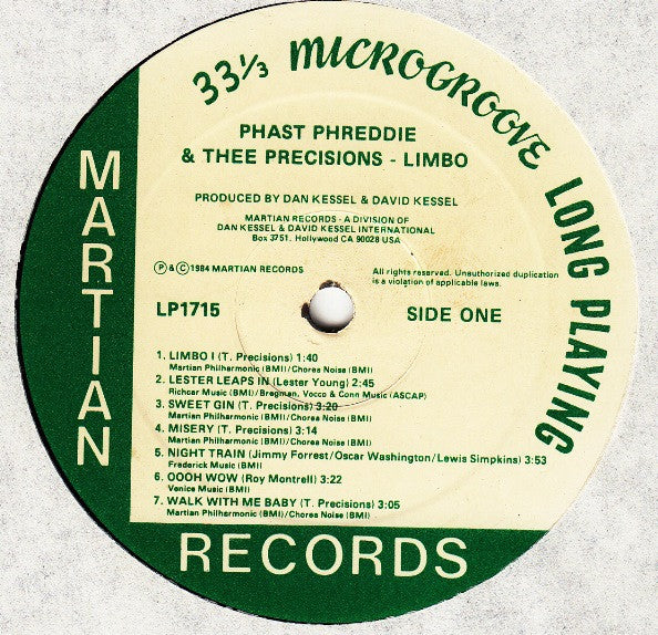 Buy Phast Phreddie & Thee Precisions : Limbo (LP, Album) Online for a ...