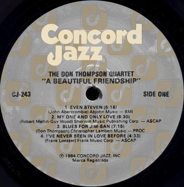 Buy The Don Thompson Quartet : A Beautiful Friendship (LP) Online for a ...