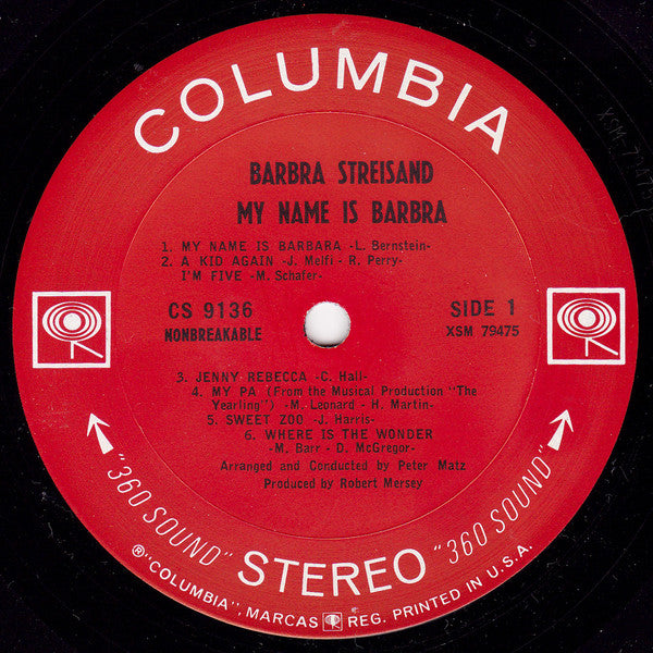 Buy Barbra Streisand : My Name Is Barbra (LP, Album, RE, Pit) Online ...