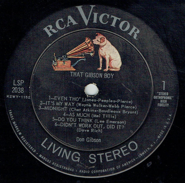 Buy Don Gibson : That Gibson Boy (LP, Album, Ind) Online for a great ...