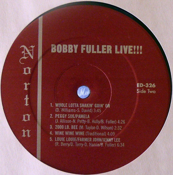 Buy Bobby Fuller : Bobby Fuller Live!!! (LP, Comp) Online for a great ...