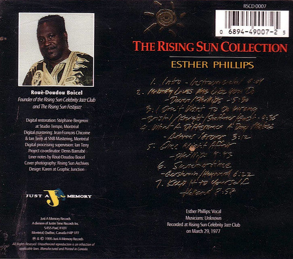 Buy Esther Phillips : The Rising Sun Collection (CD, Album) Online for ...