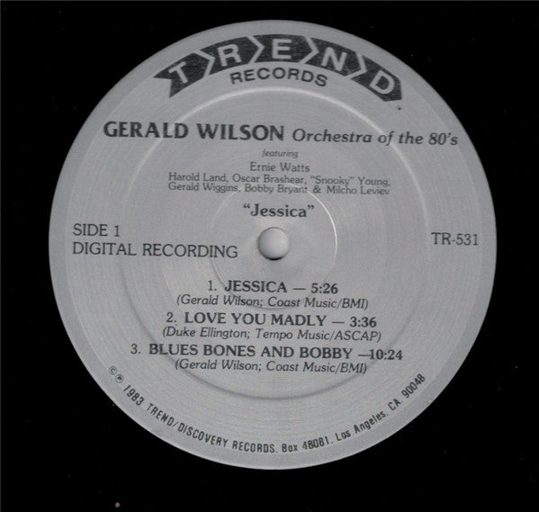 Buy Gerald Wilson Orchestra Of The 80's : Jessica (LP, Album) Online ...