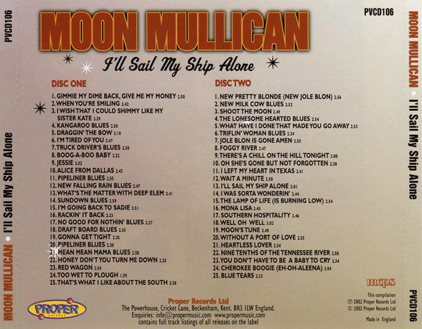 Buy Moon Mullican : I'll Sail My Ship Alone (2xCD, Comp) Online for a ...