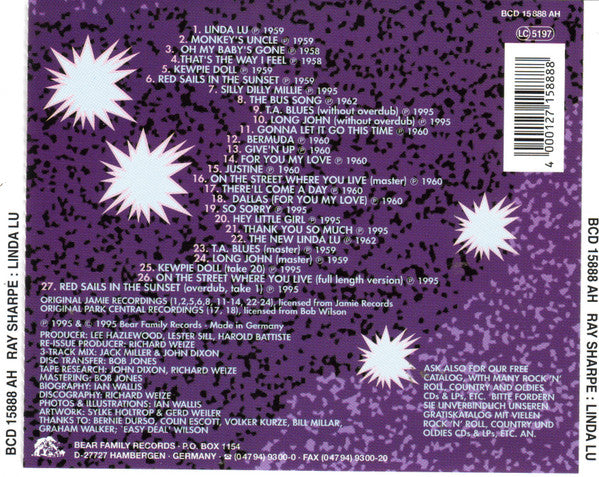 Buy Ray Sharpe : Linda Lu (CD, Comp, Mono) Online for a great price ...