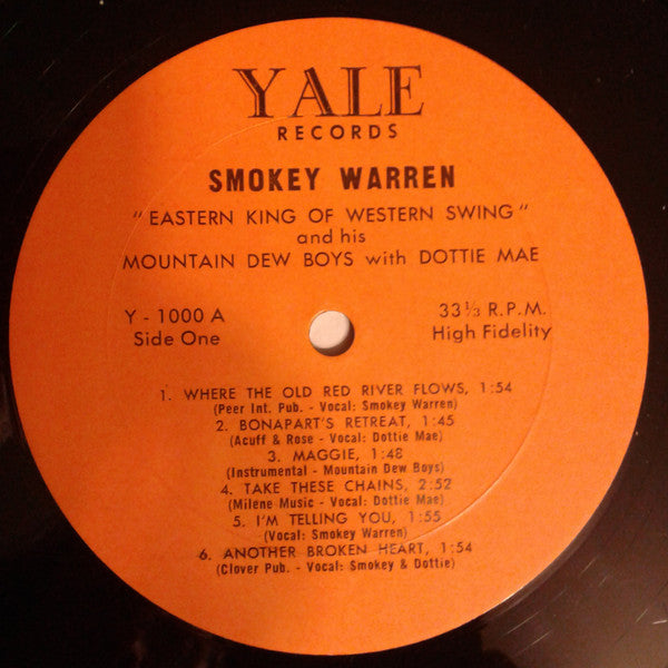 Buy Smokey Warren And His Famous Mountain Dew Boys : Yea! Smokey (LP ...