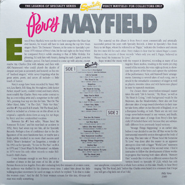 Buy Percy Mayfield : For Collectors Only (LP, Album) Online for a great ...