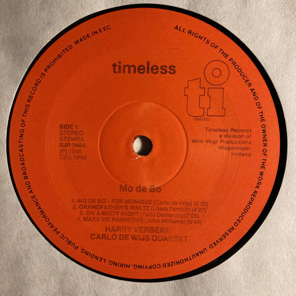 Buy Harry Verbeke / Carlo de Wijs Quartet Featuring Hein van de Geijn ...