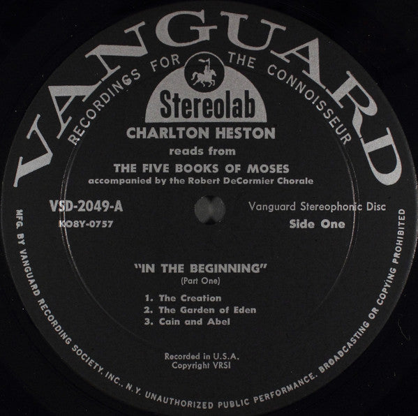 Buy Charlton Heston With The Robert DeCormier Chorale : Charlton Heston ...