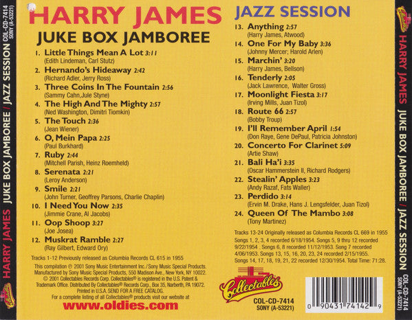 Buy Harry James And His Orchestra : Juke Box Jamboree & Jazz Session ...