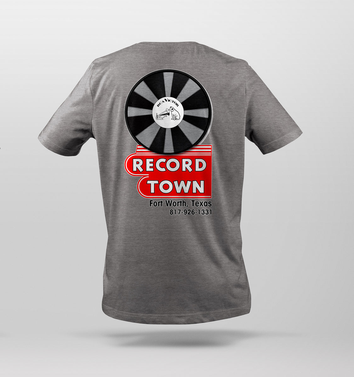 Iconic Record Town Sign T-Shirt in Gray – Record Town TX