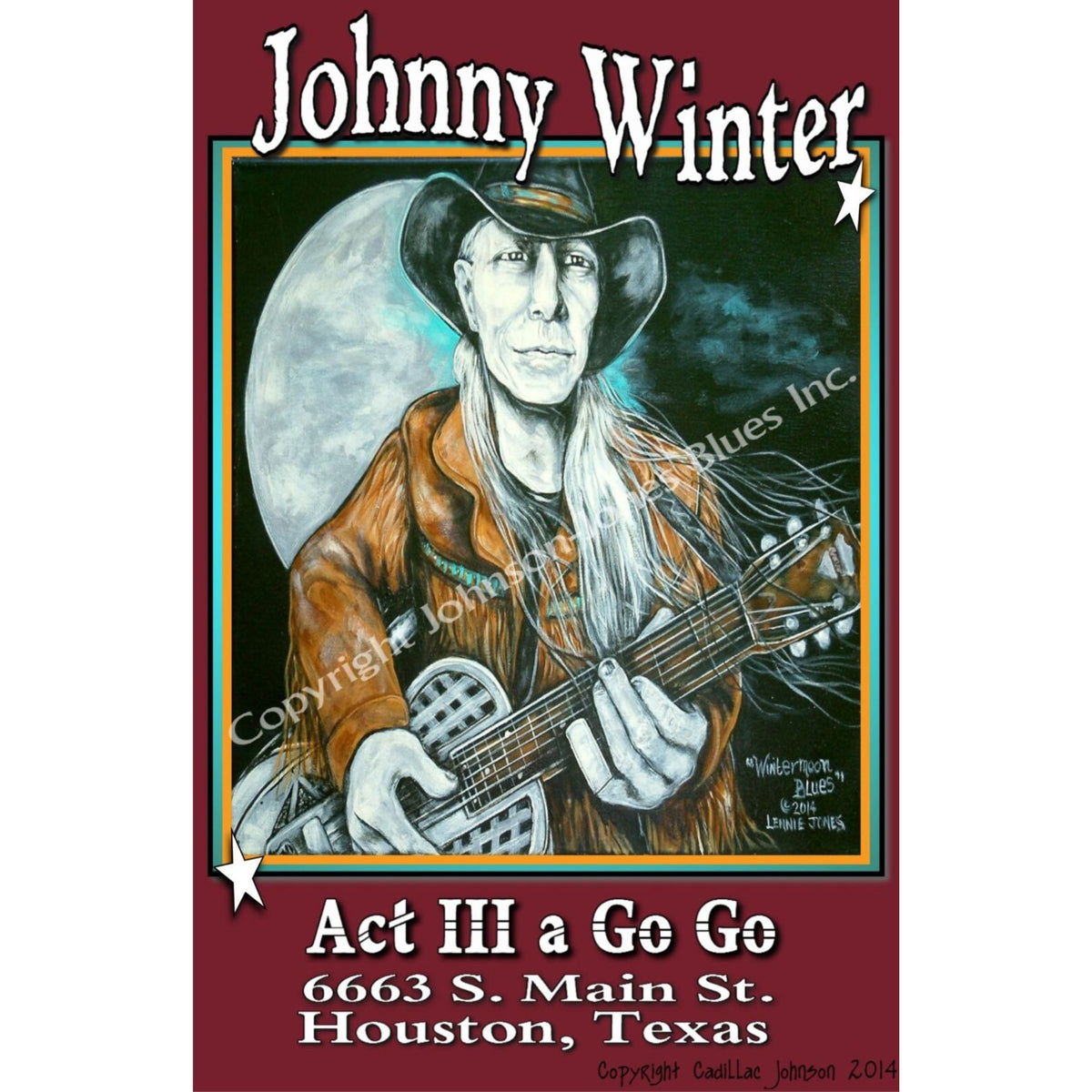Poster - Johnny Winter at Act III a Go Go in Houston, Texas – Record ...